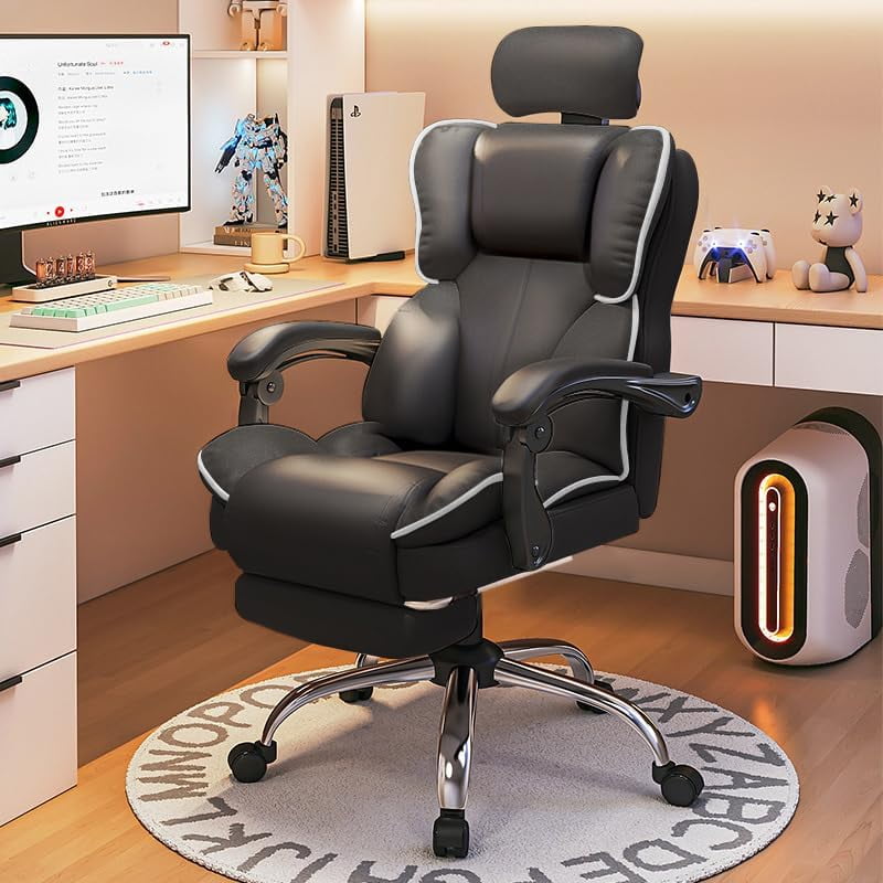 HDHNBA Ergonomic Office Chair High Back Cushion Lumbar Back Support ...