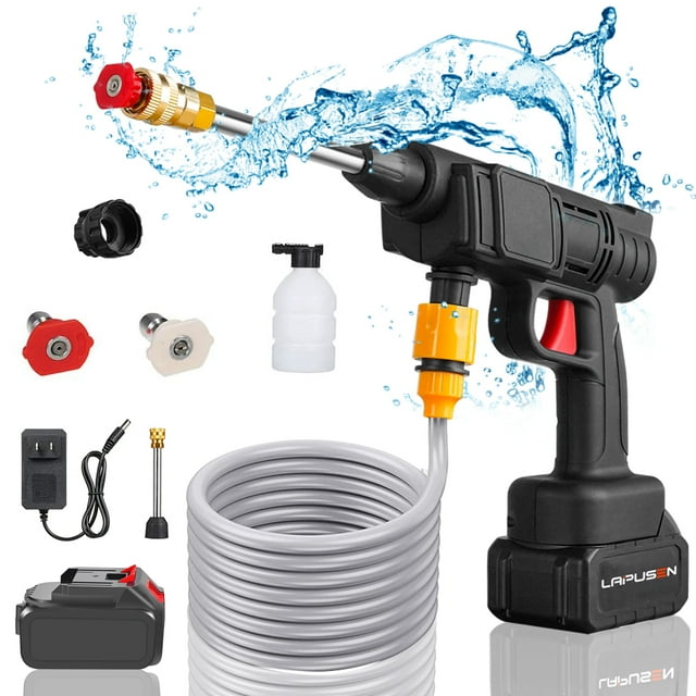 HDJ 9000 mAh 24V Cordless Pressure Washer Car Washer Machine With 1 ...