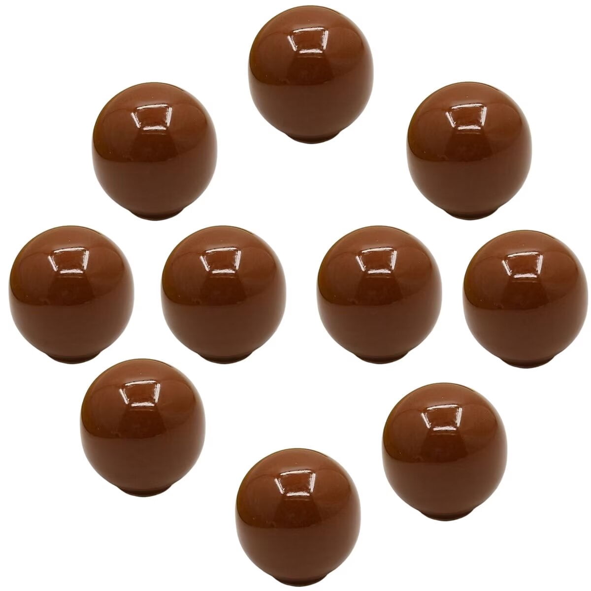 HDJNal 10 Pcs Vintage Brown Ceramic Door Drawer Handles, 33mm Round ...