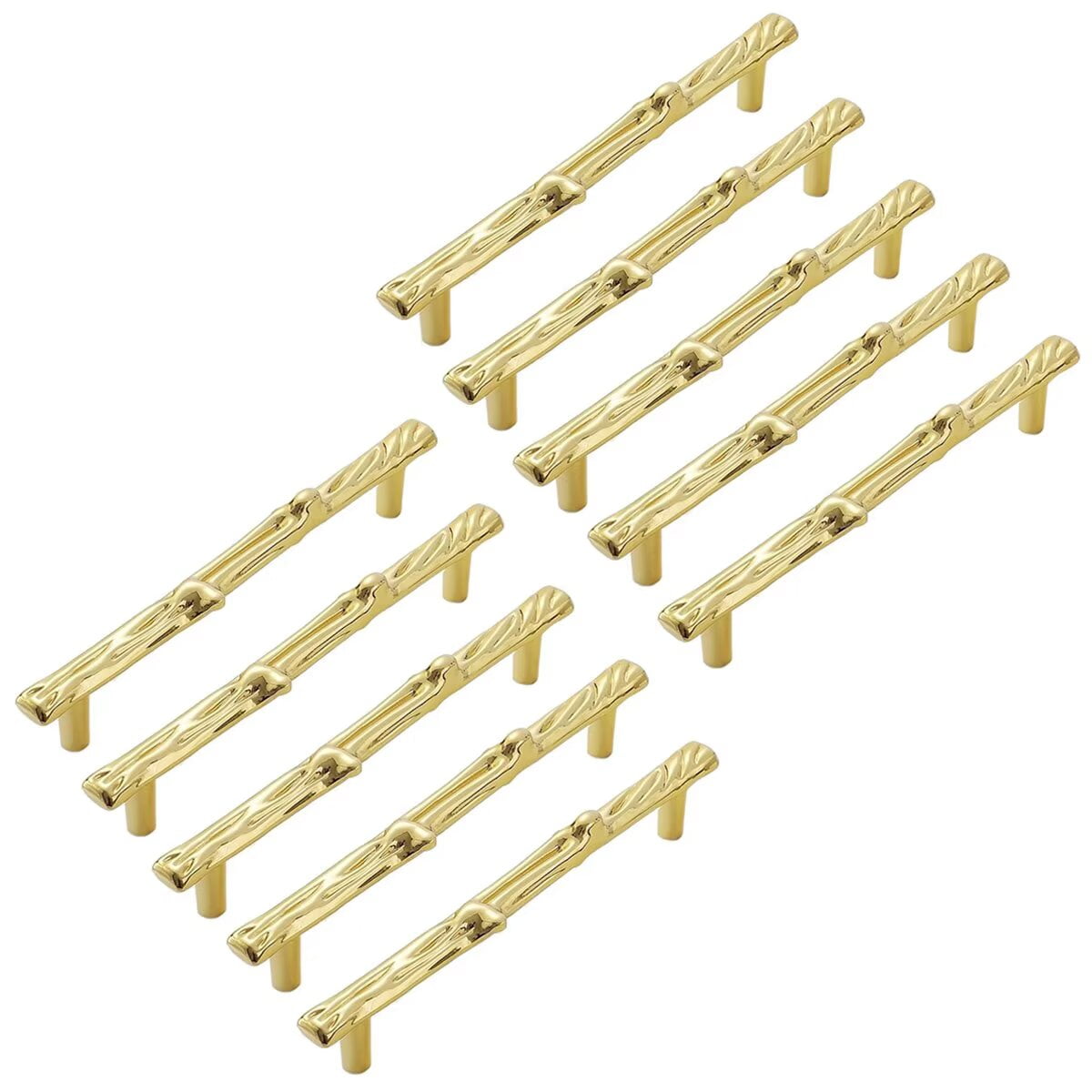 HDJNal 10PCS Vintage Kitchen Cupboard Knobs Pulls,Golden Tree Branch ...