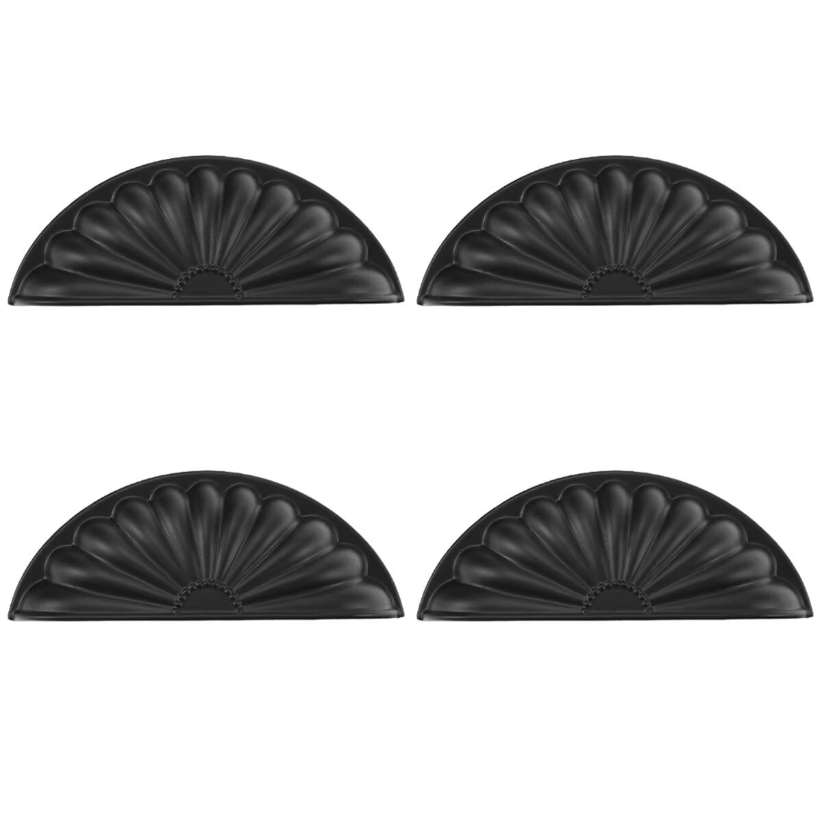 HDJNal 3 inch Hole Centers, 4pcs Black Seashell Drawer Pulls Handles ...
