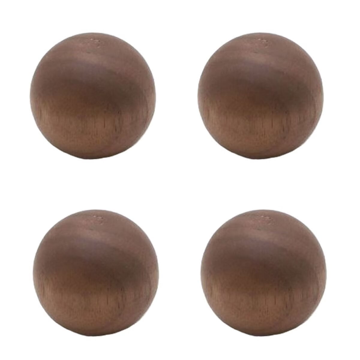 HDJNal 4Pcs 40mm Walnut Wooden Ball Shape Cabinet Knobs with Screws ...
