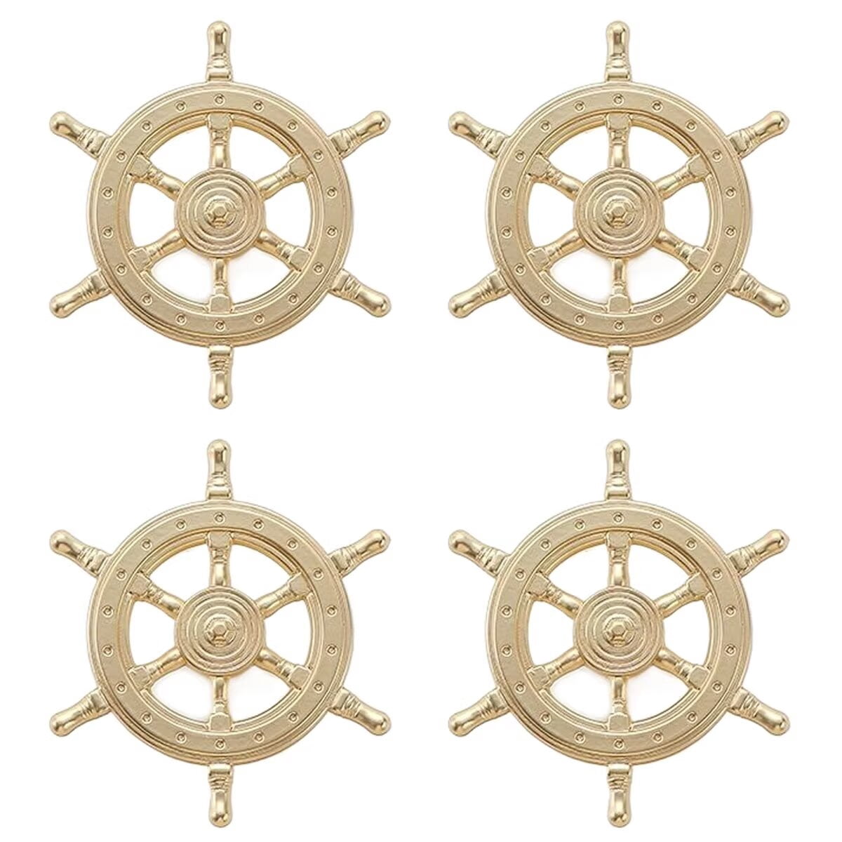 HDJNal 4Pcs Kitchen Cabinet Knobs Pull -Nautical Sea Theme Rudder Wheel ...