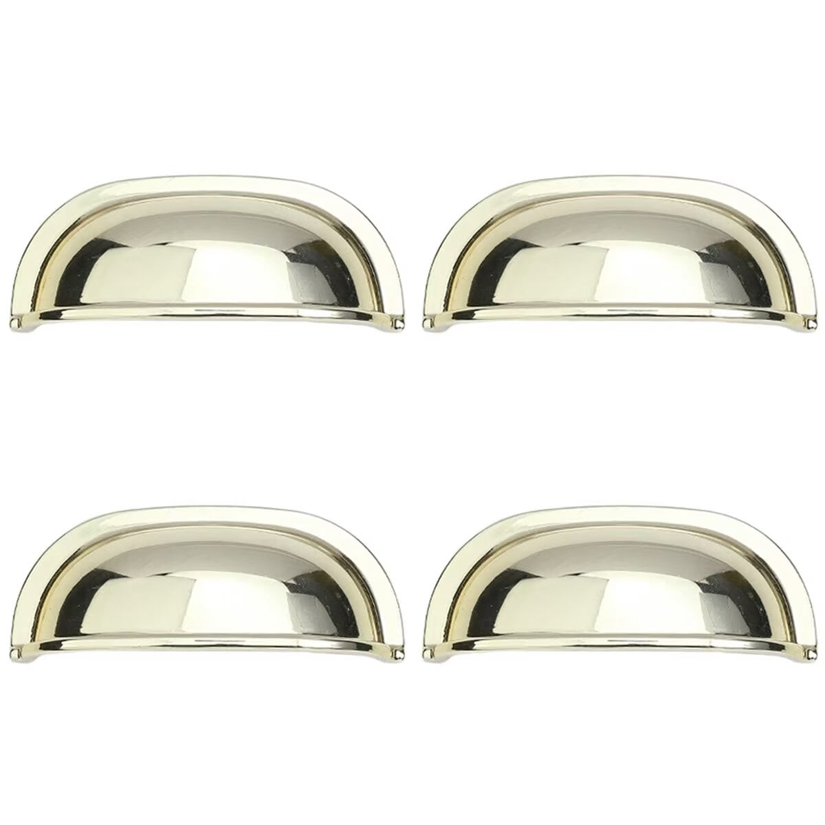 HDJNal 4pcs Bright Gold Seashell Drawer Pulls Handles Zinc Alloy for ...