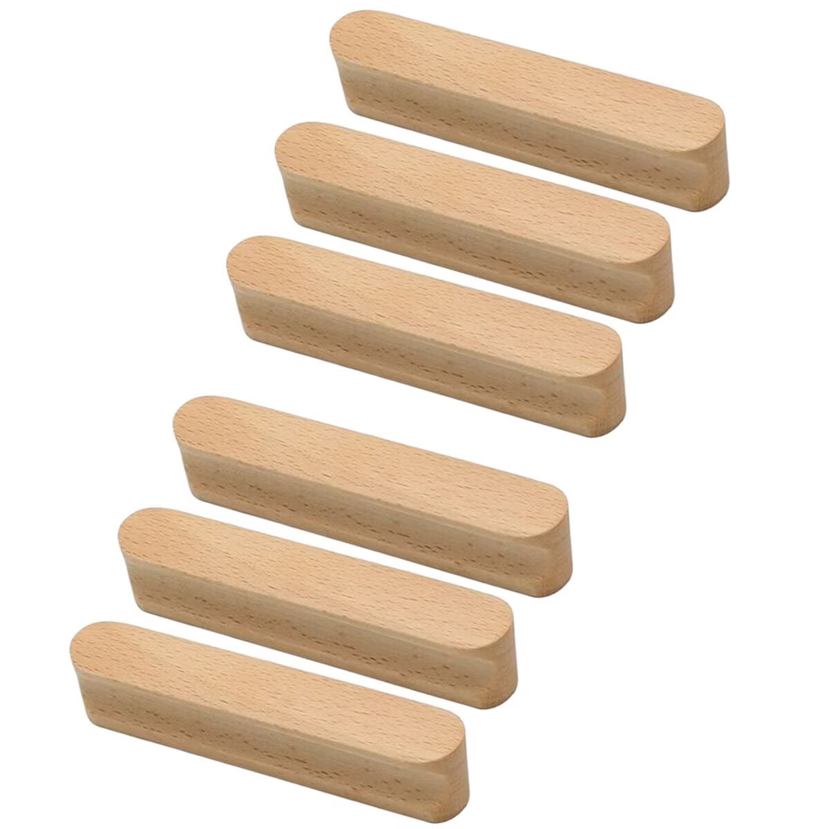 HDJNal 6PCS Natural Wooden Knobs Dresser Knobs Vintage Wood Drawer ...