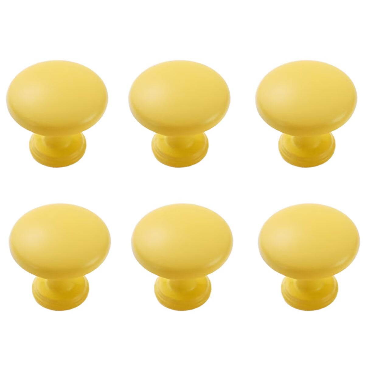 HDJNal 6Pcs Aluminum Round Drawer Pulls Wardrobe Knobs Modern Furniture ...