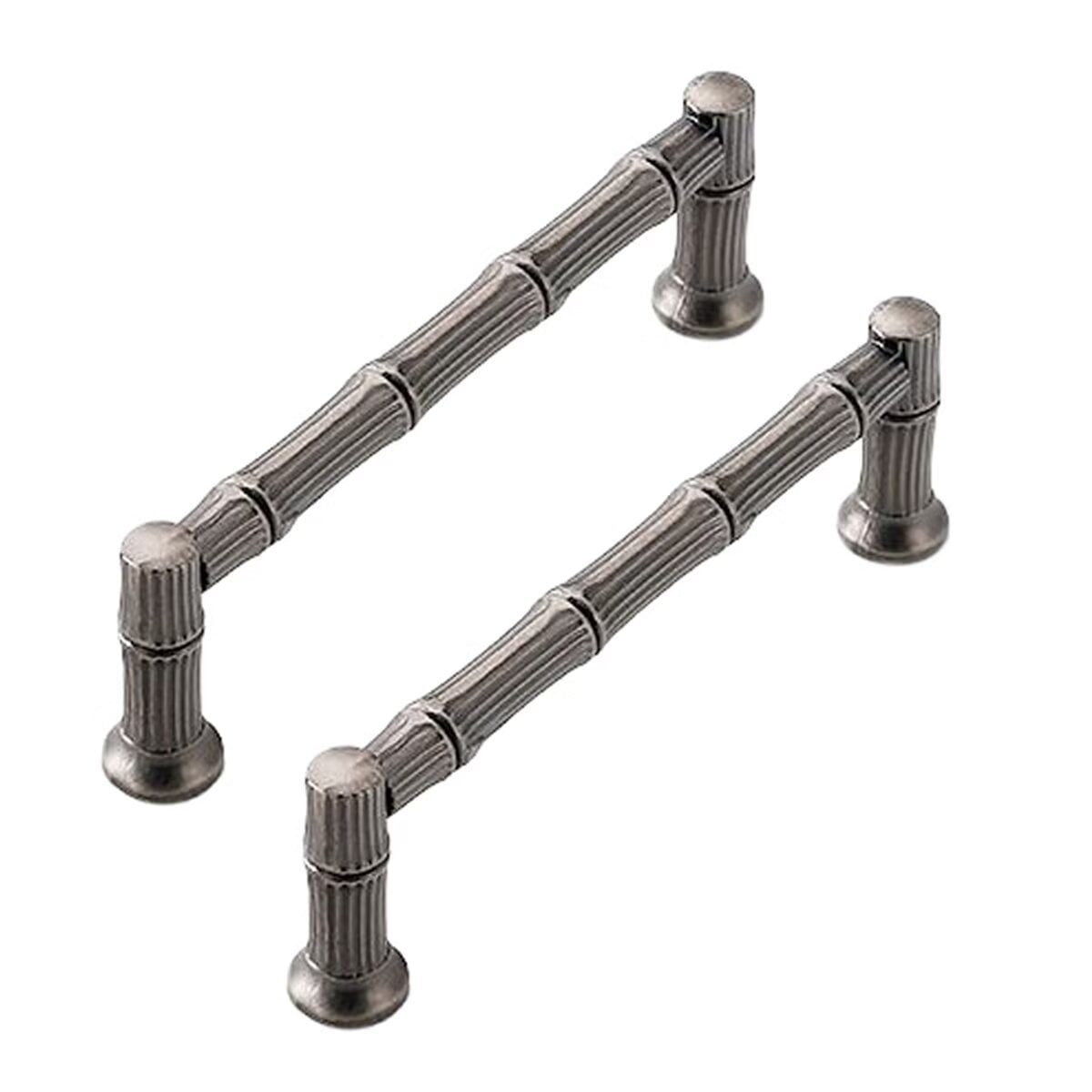 HDJNal 96mm Hole Center T Shape Cabinet Pulls Antique Silver Zinc Alloy ...