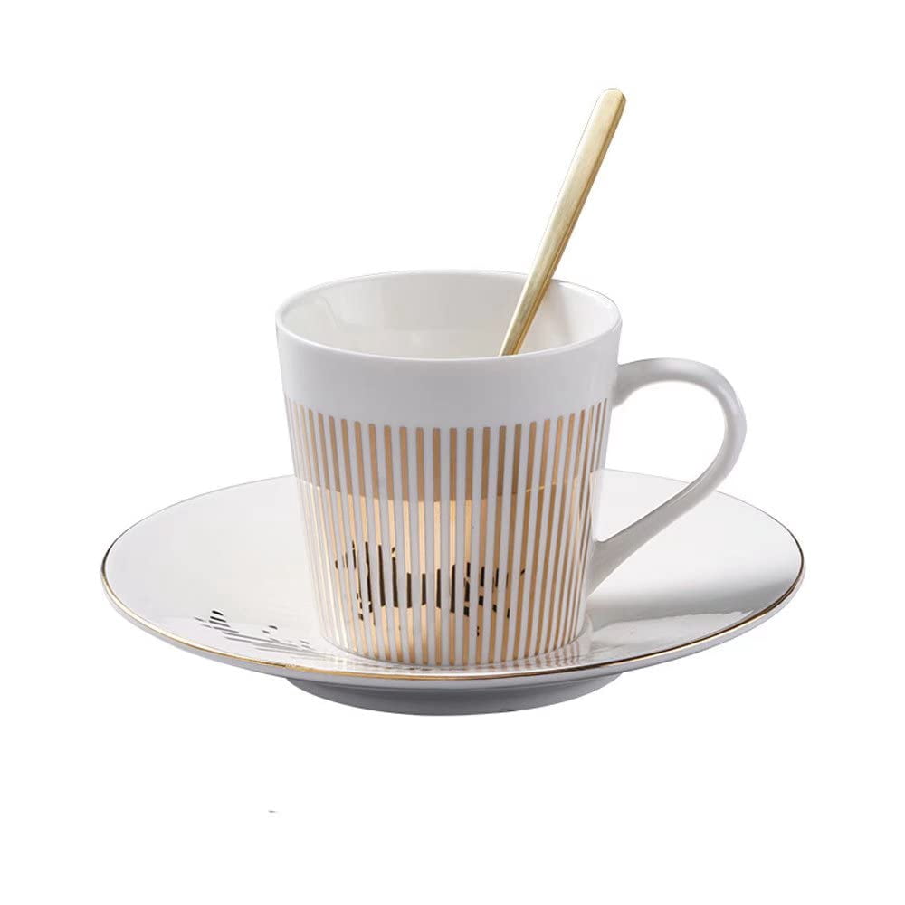 HDJNal Mirror Cup and Saucer Creative Luxury Art Mirage Inverted Image ...