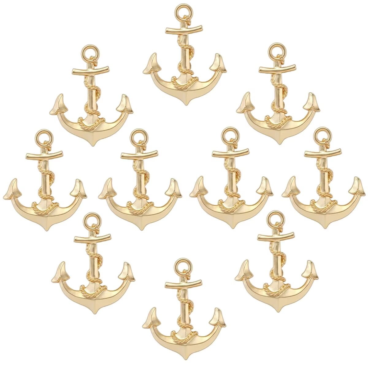 HDJNal Set of 10 pcs ,Nautical Ship's Anchor Knobs Cupboard Dresser ...