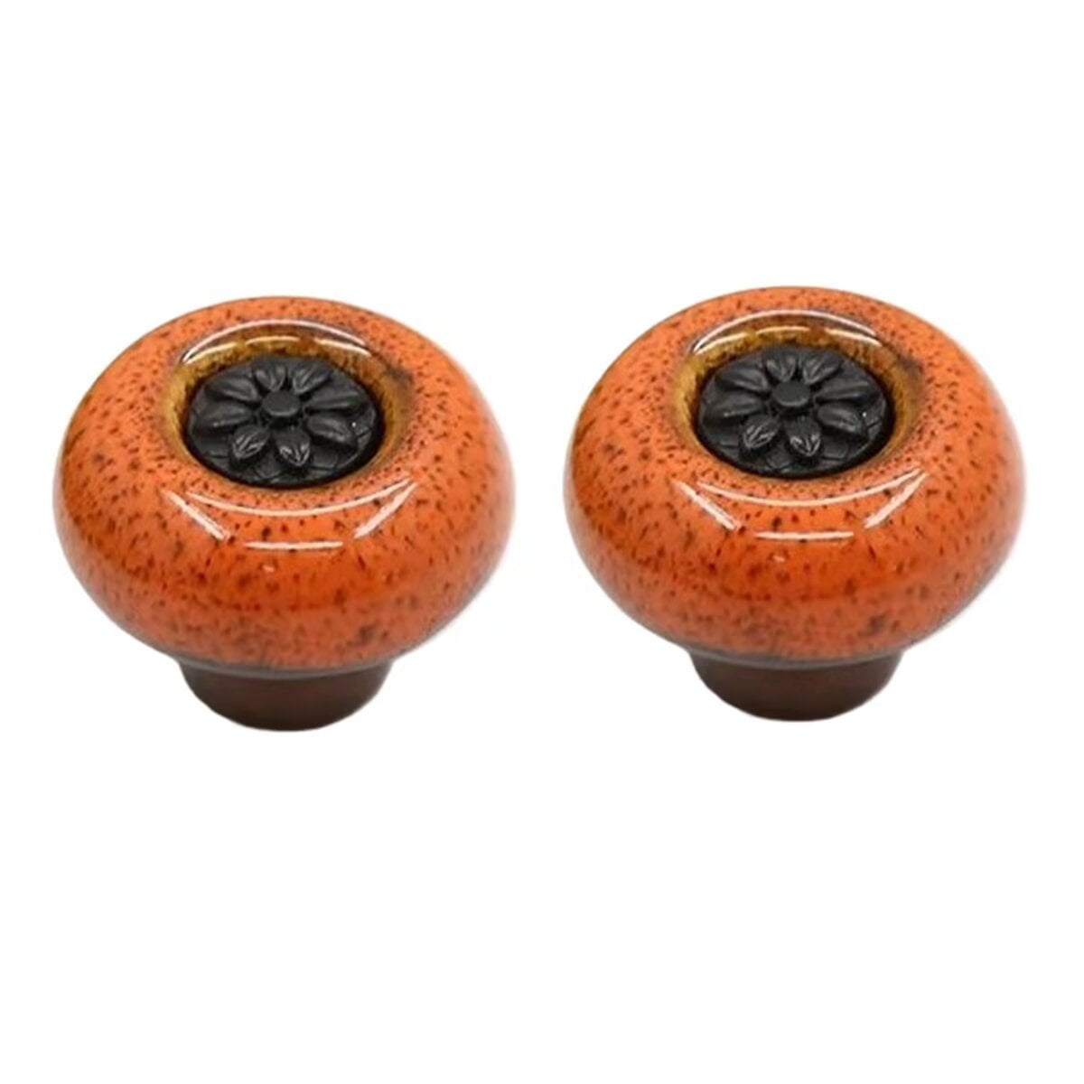 HDJNal Set of 2, Ceramic Knobs - Kitchen Cabinet Cupboard Door knobs ...
