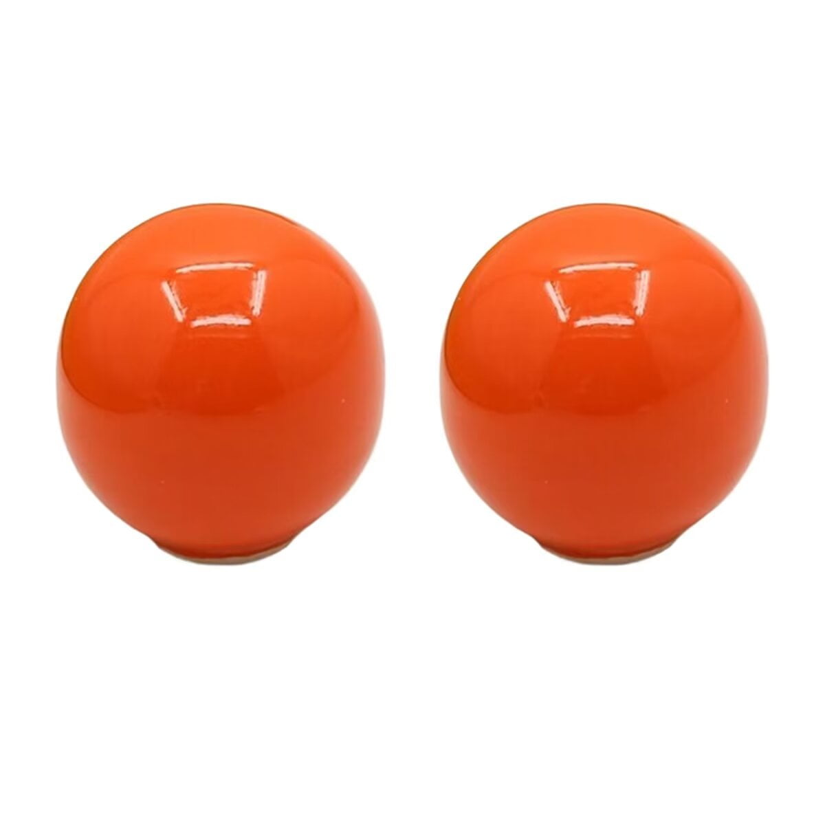 HDJNal Set of 2, Orange Ceramic Knobs - Kitchen Cabinet Cupboard Door ...