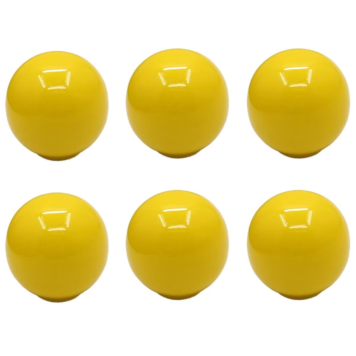 HDJNal Set of 6,Yellow Ball Shape Ceramic Knobs with Screws - 33mm ...