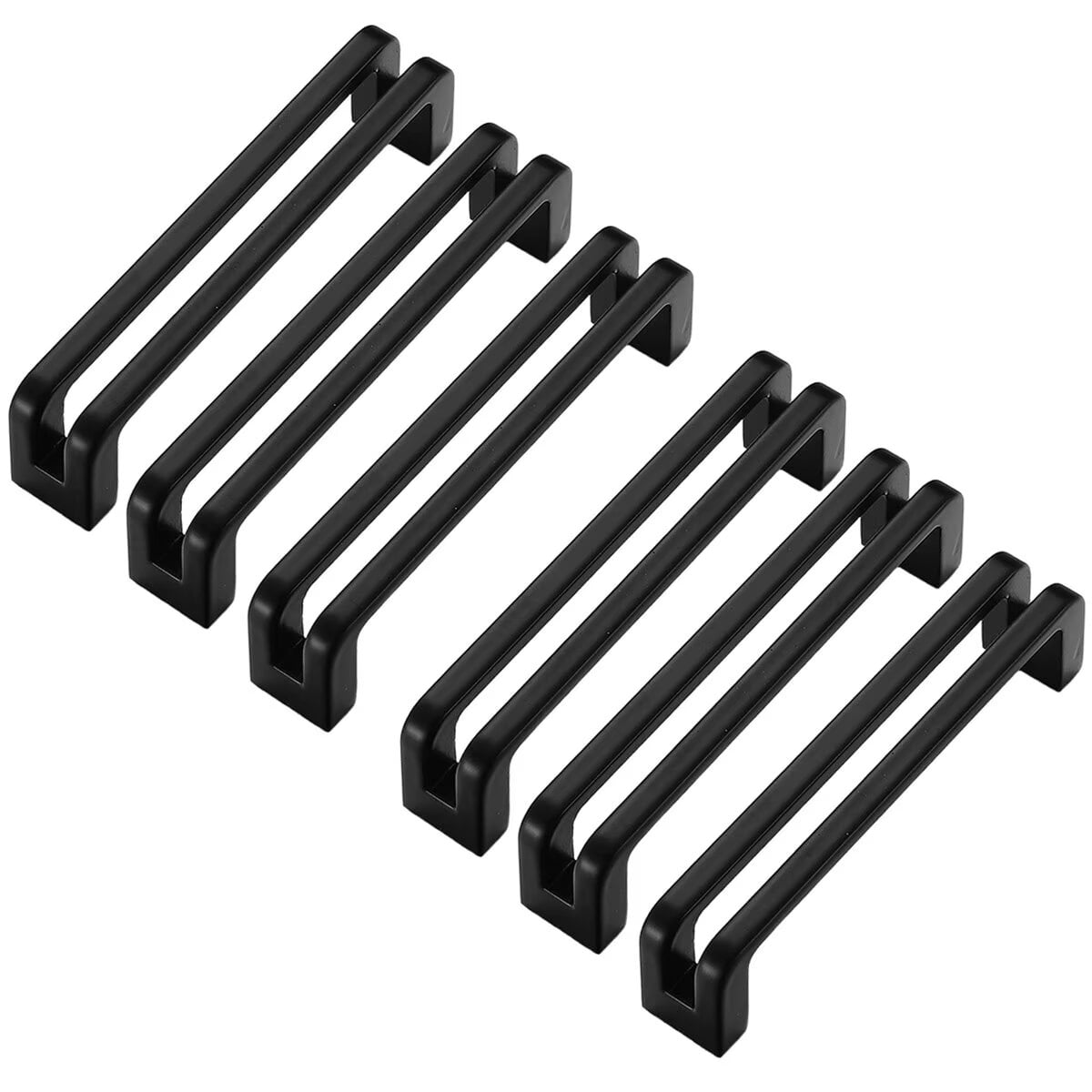 HDJNal Stainless Steel Black Cabinet Pulls Cabinet Hardware Kitchen ...