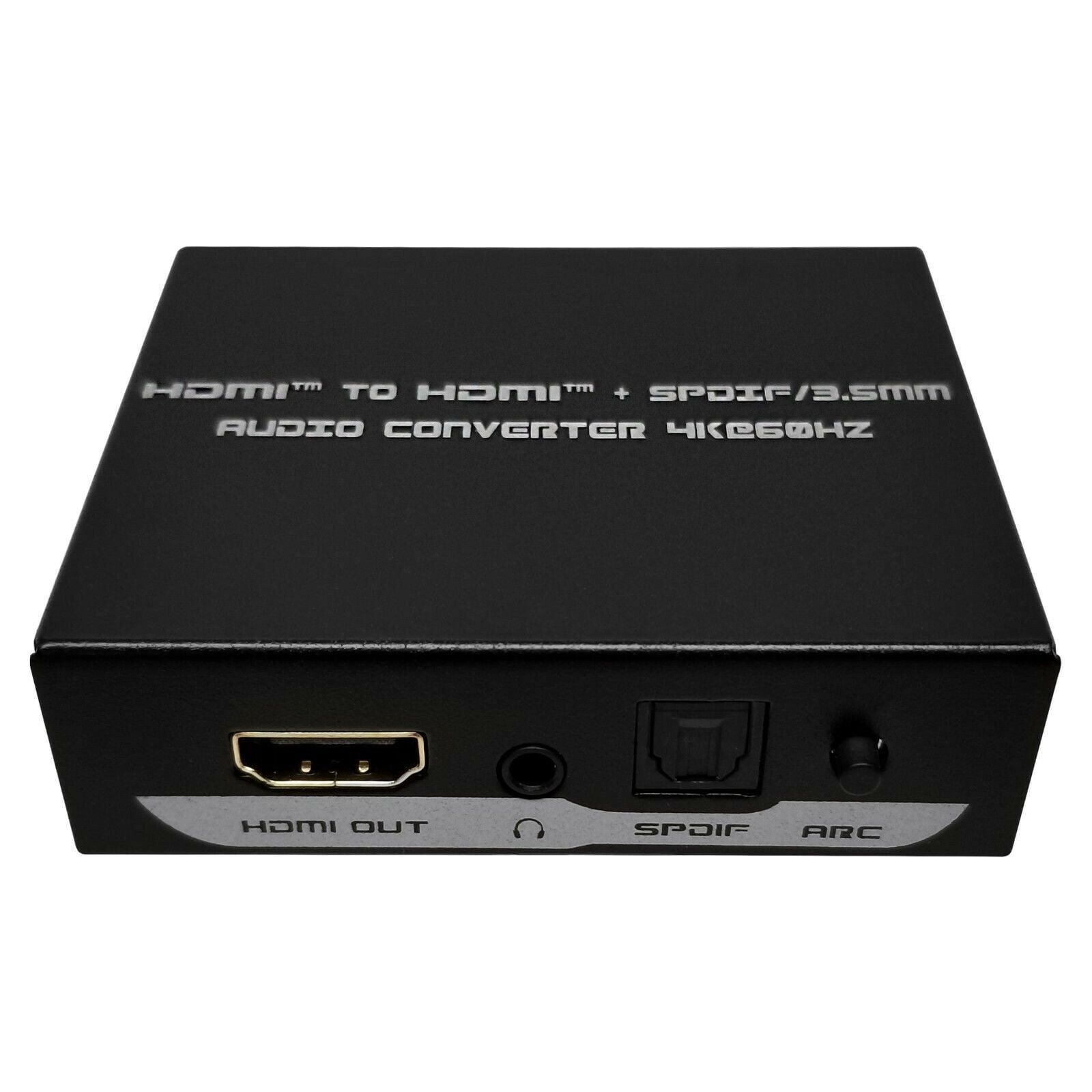HDMI 2.0 + SPDIF Toslink & 3.5mm Stereo Audio Extractor Splitter 4K ARC ...
