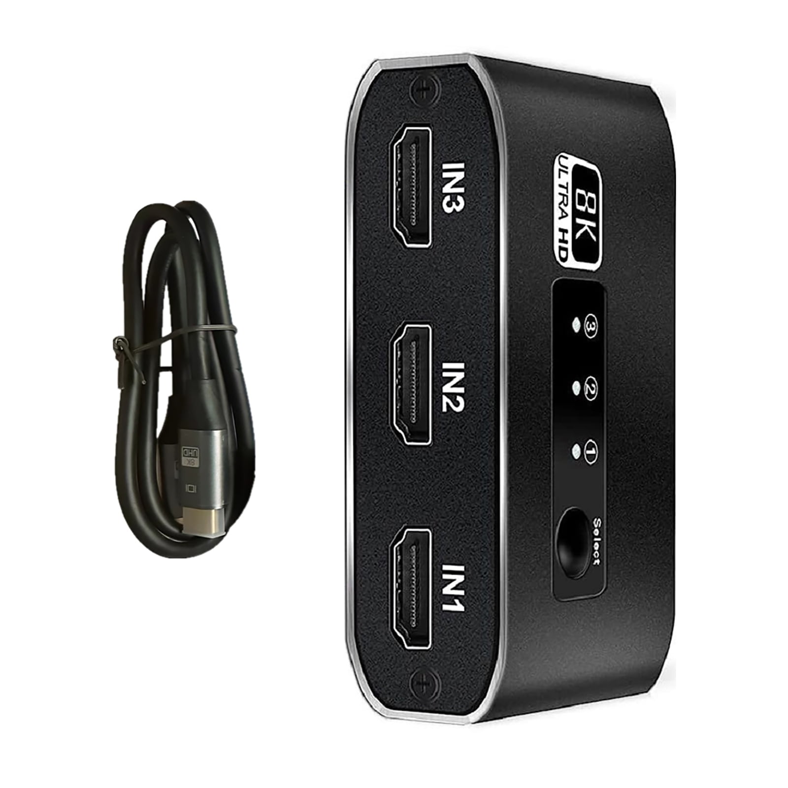 HDMI 2.1 Switcher 3 in 1 out 600MHz Max Bandwidth, DTS-HD Audio for PS5, PS4, Xbox, TV - Walmart.com