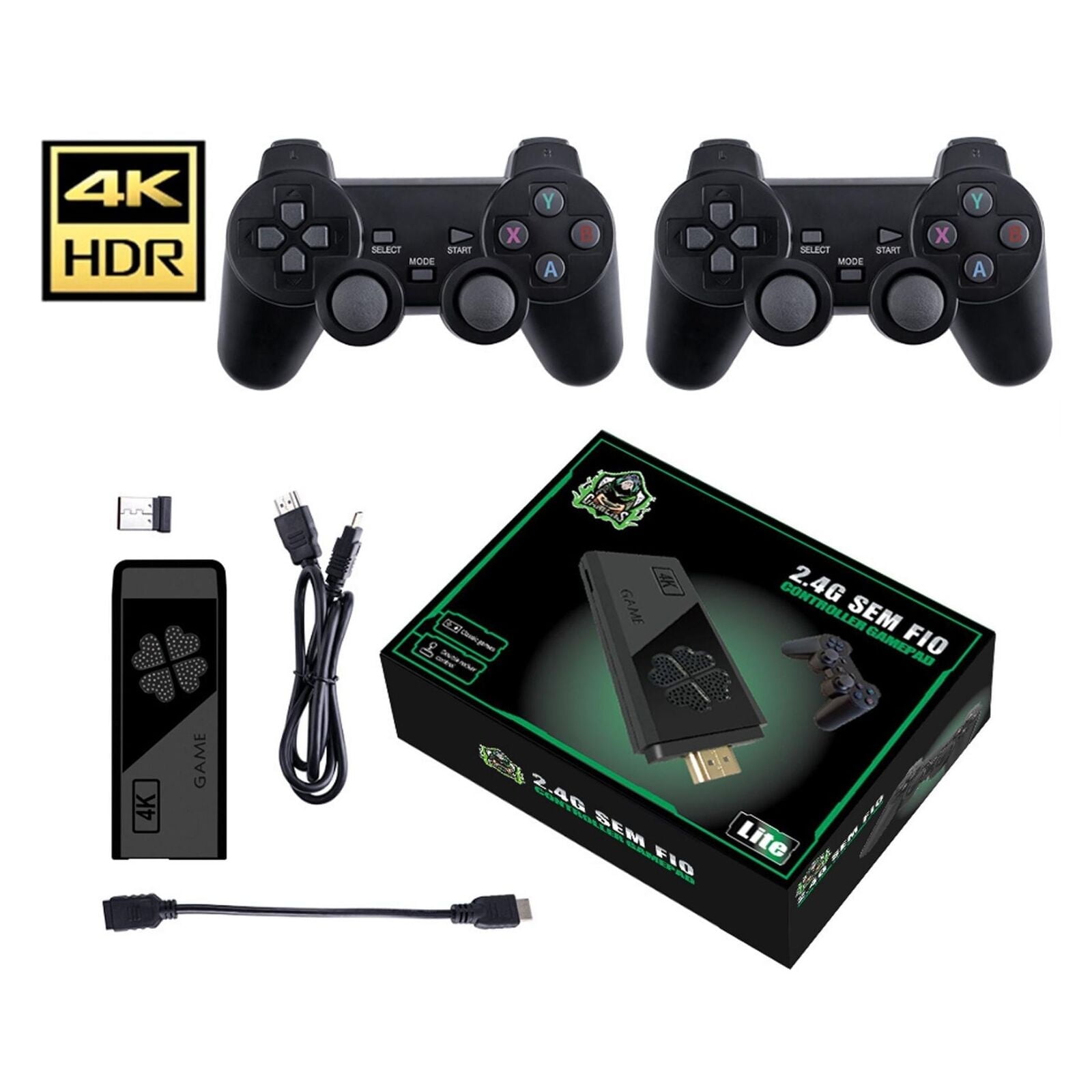 HDMI 4K TV Game Stick 64G 20000+ Game Video Game Consoles w/2 Wireless ...