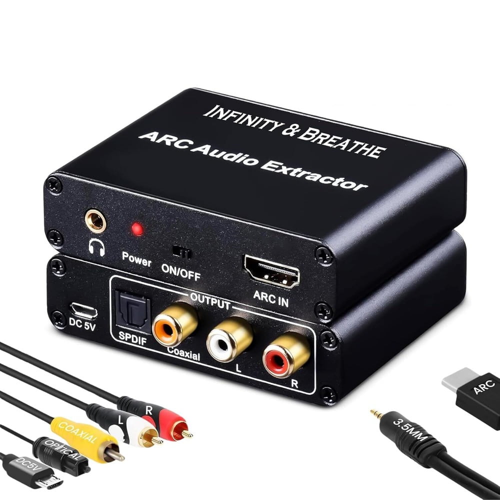 HDMI ARC Adapter Audio Extractor ARC to RCA Audio 3.5mm Converter SPDIF ...