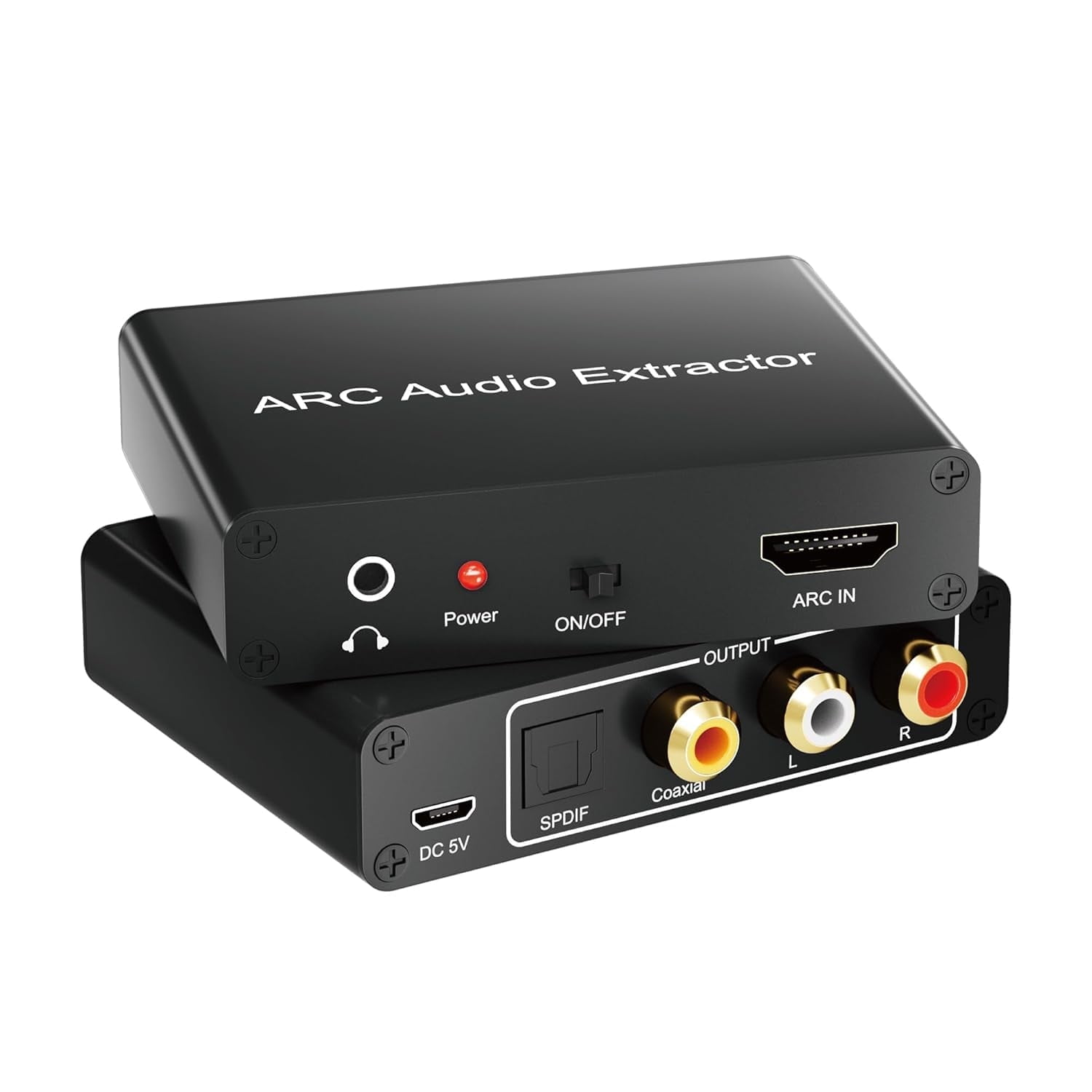 ARC Audio Extractor Adapter, 192KHz Analog-to-Digital Converters DAC Converter, with SPDIF ...
