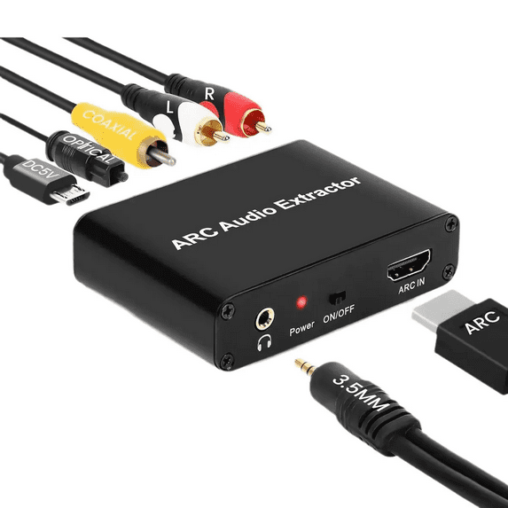 HDMI ARC Audio Extractor DAC ARC L/R Coaxial SPDIF Jack Extractor ...