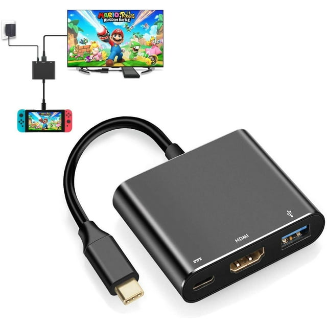 Nintendo Switch HDMI Adapter, USB-C Charging Cable, Dock Charger Port ...