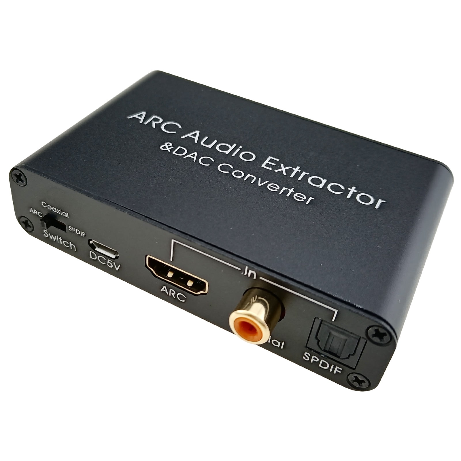 HDMI Audio Extractor Digital DAC to RCA Stereo Coaxial SPDIF 3.5mm ARC ...