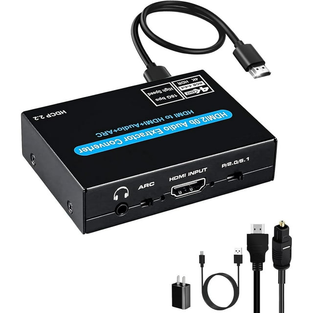 HDMI Audio Extractor,HDMI ARC Adapter,HDMI to Optical 3.5mm AUX RCA ...