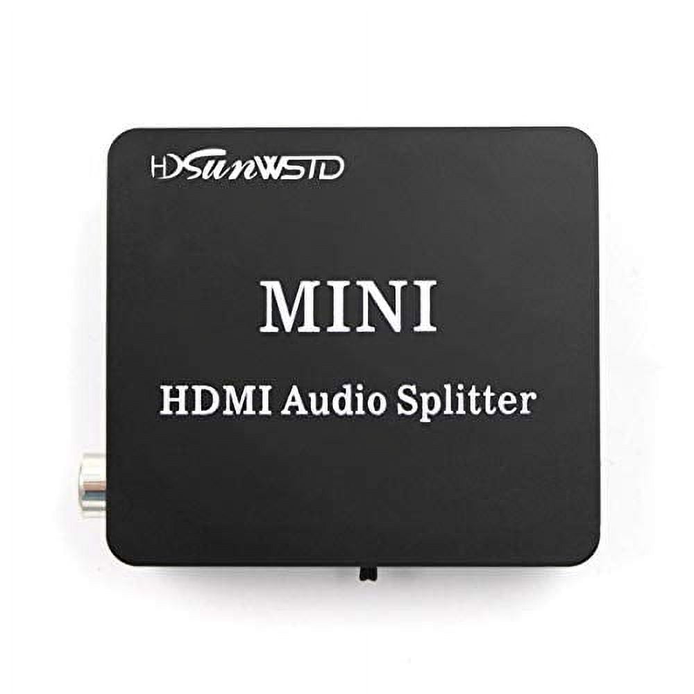 HDMI Audio Splitter Adapter HDMI to HDMI and Optical TOSLINK SPDIF +R/L ...
