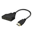 wartleves HDMI Cable Splitter Adapter, 1 Male to 2 Female Ports, 4K UHD ...