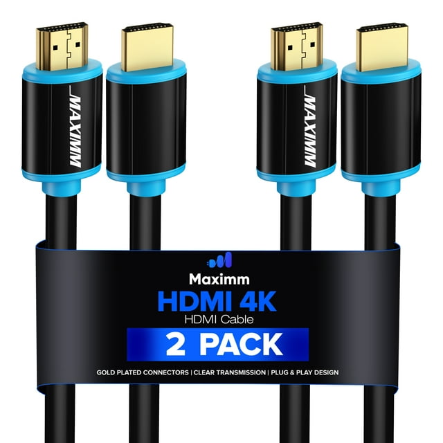 HDMI Cable 4K Ultra HD 50 Foot (2 Pack) HDMI 2.0 Cable, High Speed ...