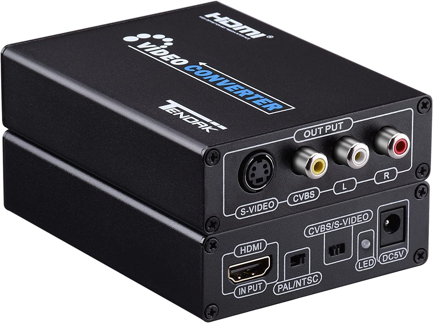 HDMI to Composite 3RCA AV S-Video R/L Audio Video Converter Adapter ...