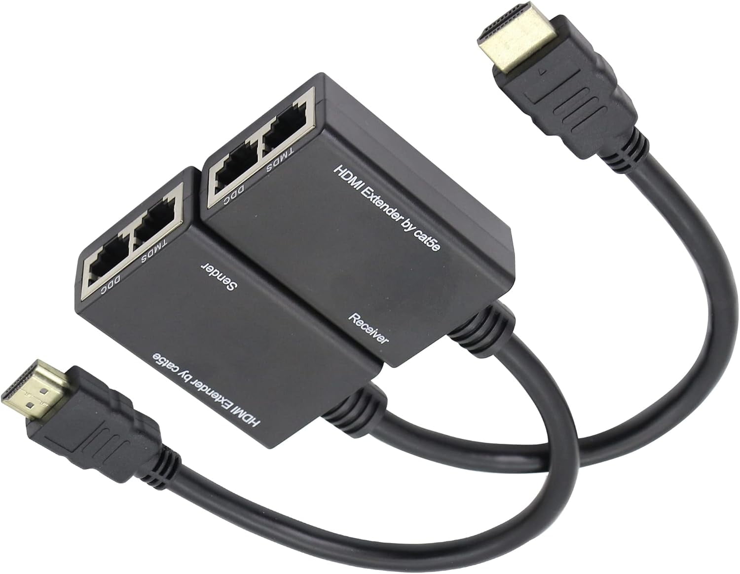 HDMI Extender to RJ45 Over CAT 5e/6 Network LAN Ethernet Cable Adapter ...