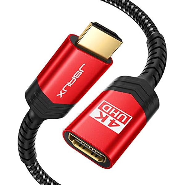 HDMI Extension Cable 10FT, 4K 60Hz High Speed HDMI Extender Cord Male ...