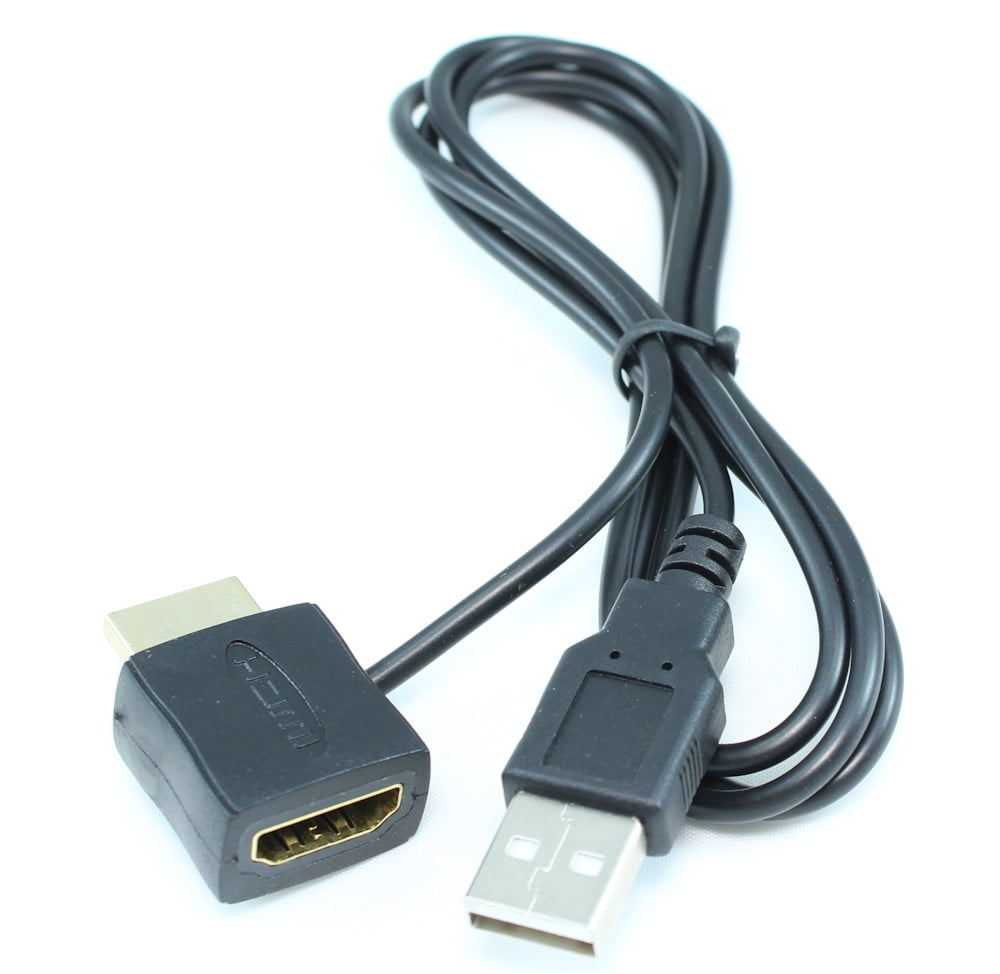 HDMI-HDMI Male to Female 5v Power Injector Adapter Cable via USB, 1.5ft ...