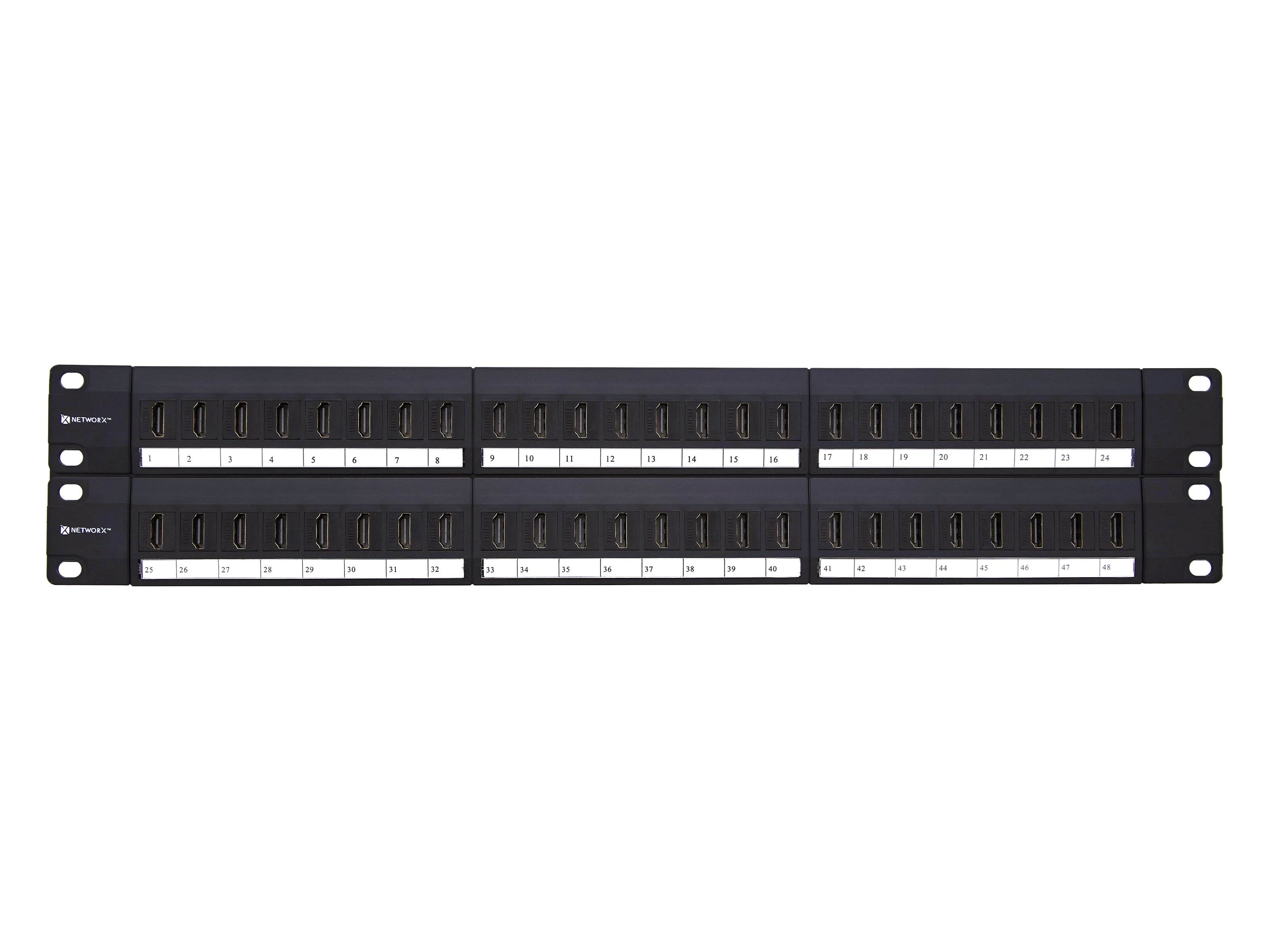 HDMI High-Density Feed Through Patch Panel - 48 Port, 2U - Walmart.com