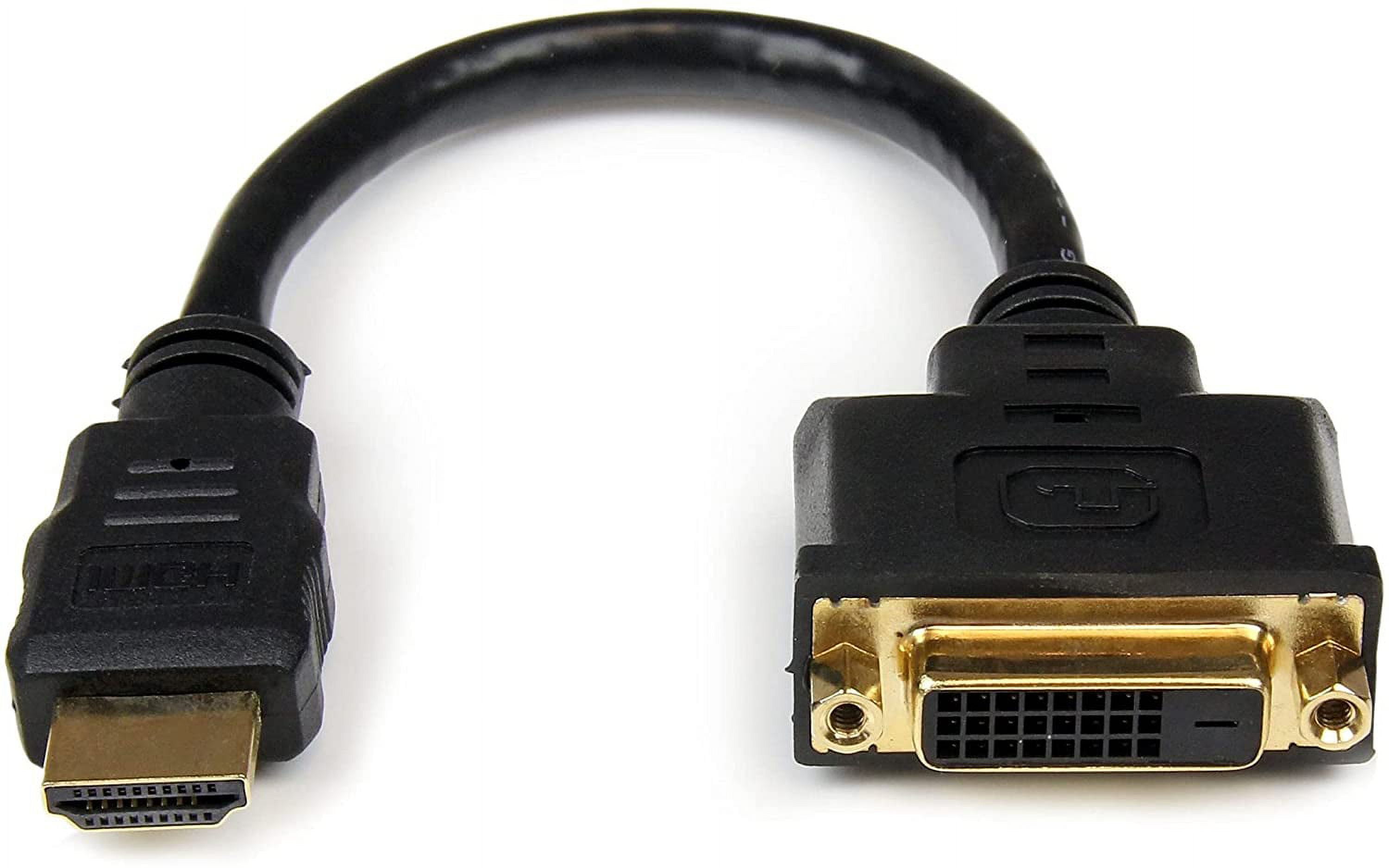 HDMI Male to DVI Female Adapter - 8in - 1080p DVI-D Gender Changer ...