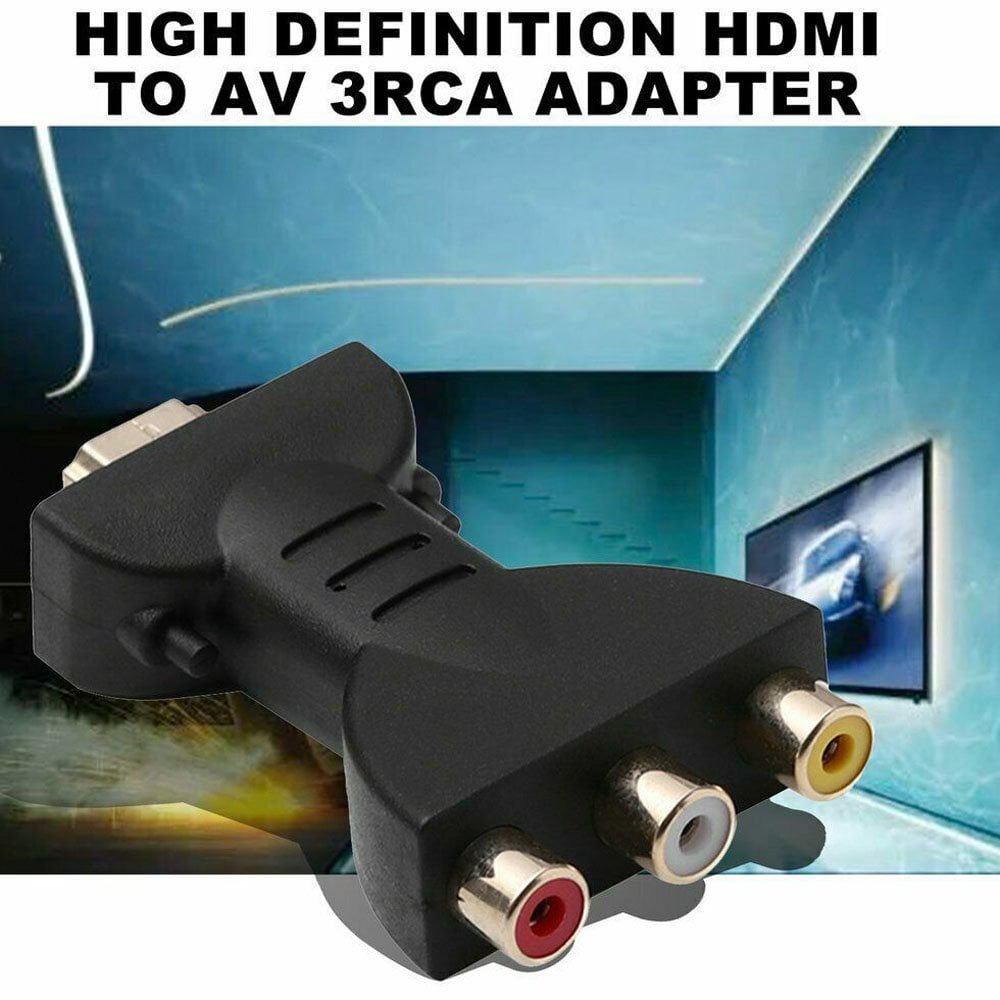 HDMI Male to Rca Female Composite AV Video Converter Adapter HDMI to RCA Video Audio Converter ...