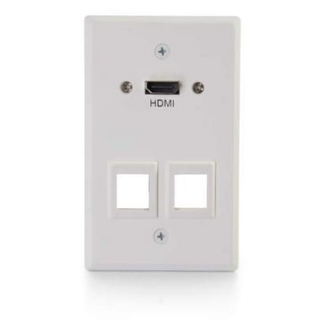 C2G HDMI Pass Through Wall Plate - White - Walmart.com
