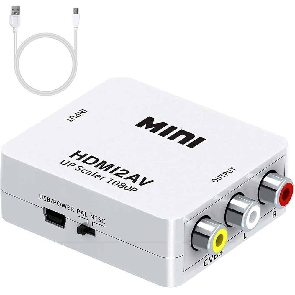 HDMI to RCA Adapter, HDMI to AV Converter, 1080P Mini RCA Composite ...