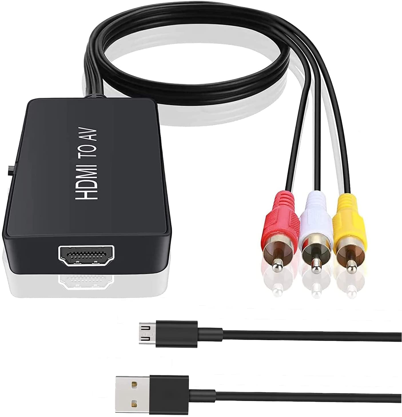 HDMI to RCA, HDMI to Older TV Adapter Compatible for Fire Stick, Roku ...