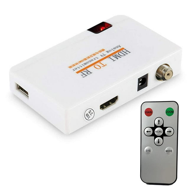 HDMI RF Modulator Coax Converter VHF Demodulator HD Digital Video Input ... HDMI RF Modulator Coax Converter VHF Demodulator HD Digital Video Input ...