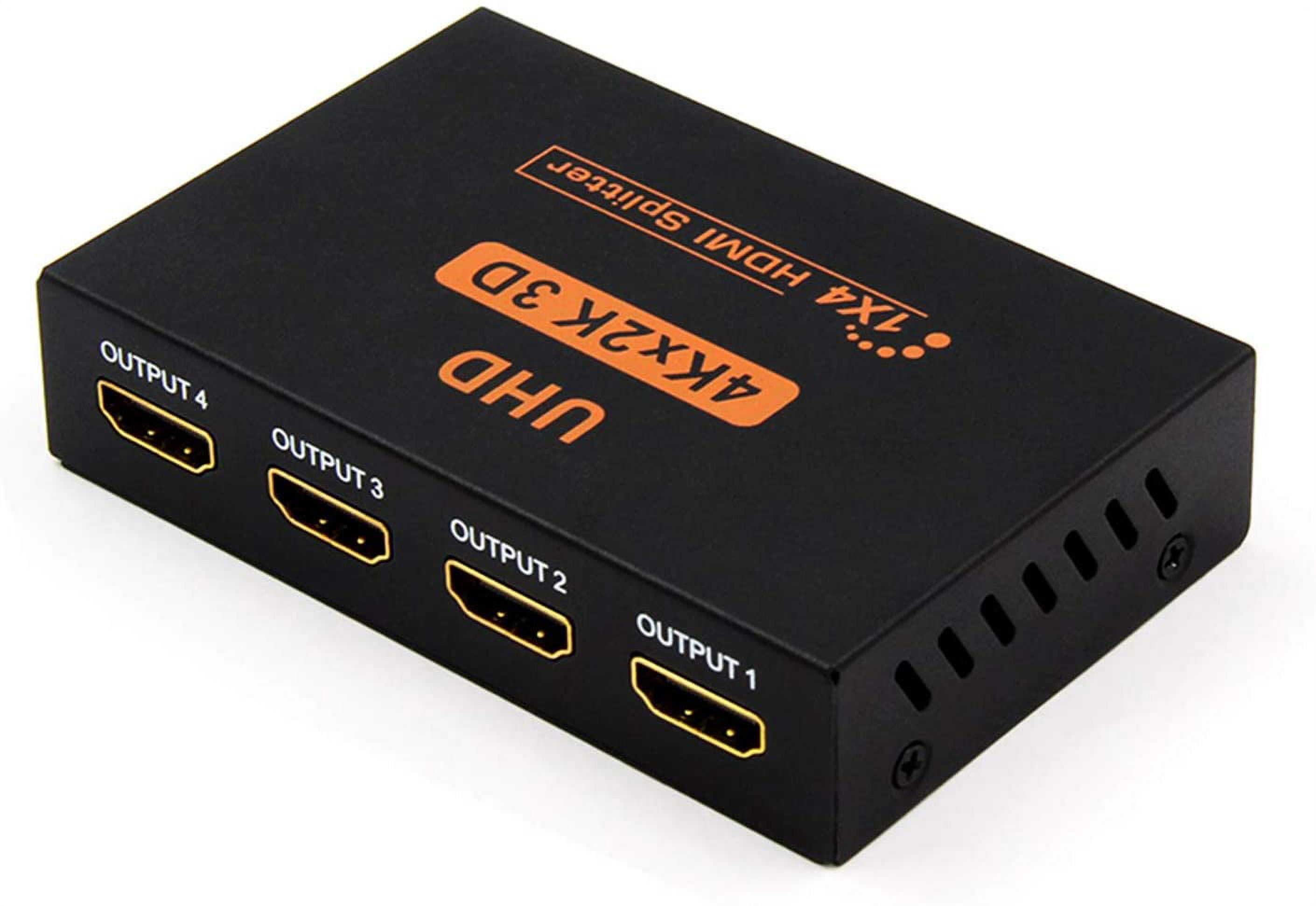 HDMI Splitter 1 in 4 Out V1.4 Powered Hdmi Video Splitter with AC ...