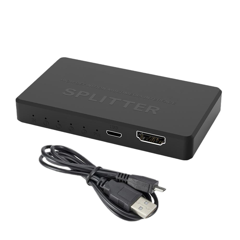 HDMI Splitter 1 in 4 Out, 4K Audio Video Distributor Box) D1O7 ...
