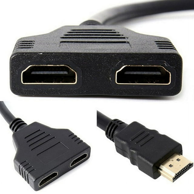 HDMI Splitter Cable 1 Male to 2 Female Adapter Converter, 1080P HD ...