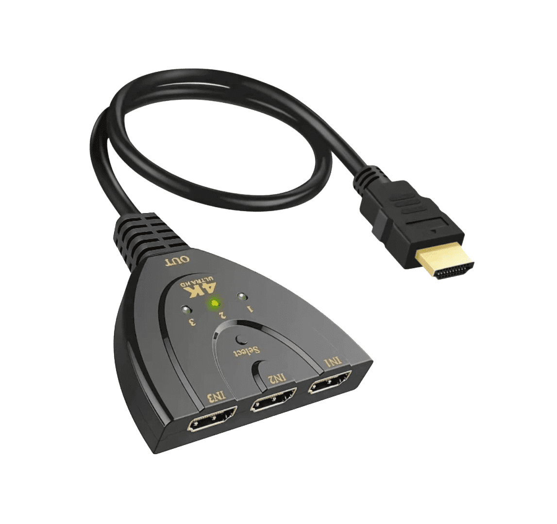 HDMI Switch 4K@60Hz HDMI Cable Splitter 3 In 1 Out, 3 Ports HDMI ...