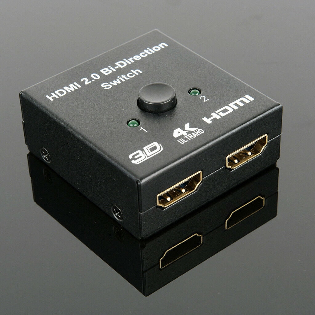 HDMI Switch 4K HDMI Splitter-Bi-Directional HDMI Switcher 1 in 2 Out or 2 in 1, No External ...