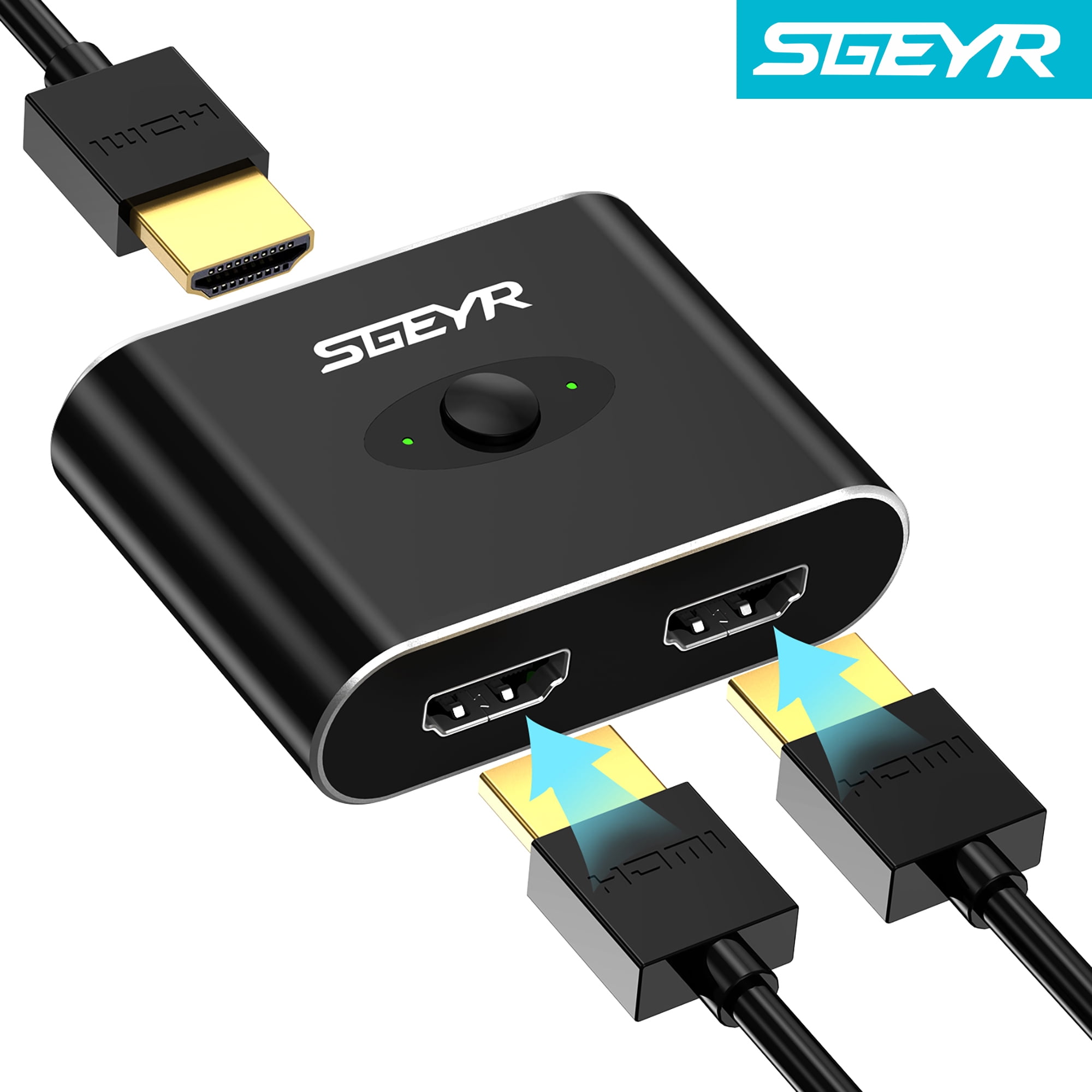 SGEYR HDMI Switch 4K Splitter, Bi-Directional Hub, 4K@60Hz Video ...