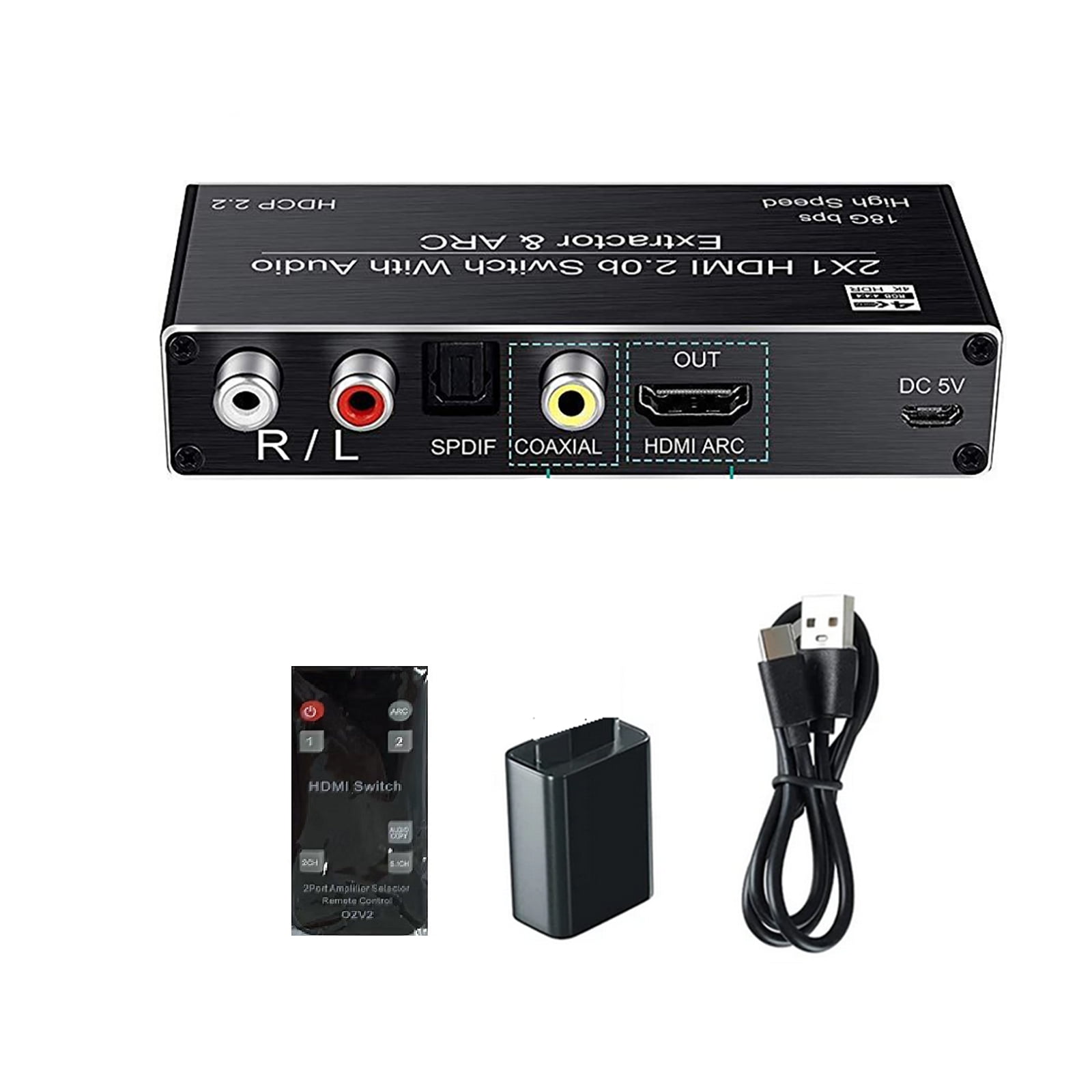 HDMI Switcher 4K60Hz Resolution Support, ARC Function, Automatic Signal ...