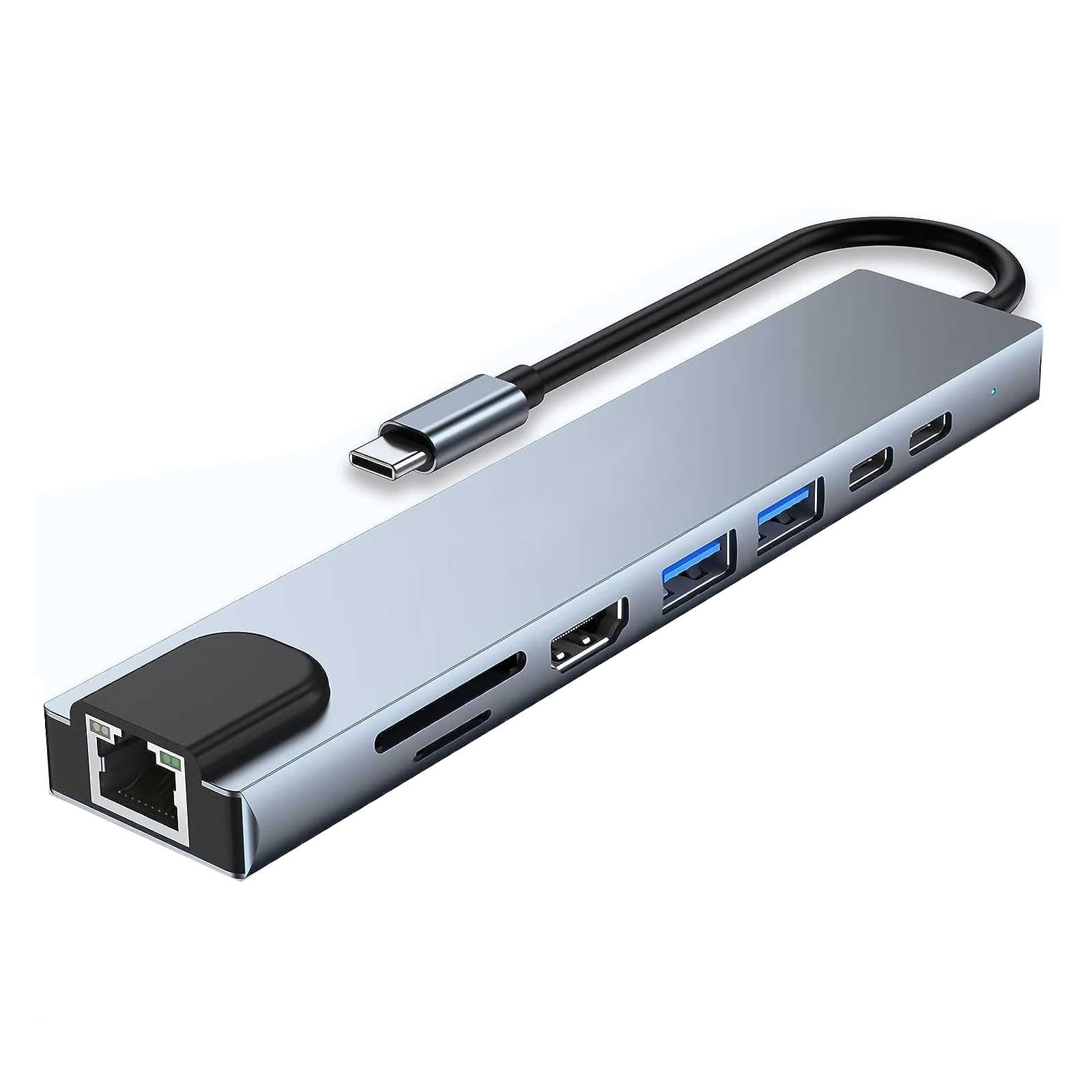 HDMI TV Adapter for Lenovo Legion Y700 (2025)/Tab P12/Pro - 8-in-1 USB-C Hub RJ45 Ethernet Port ...