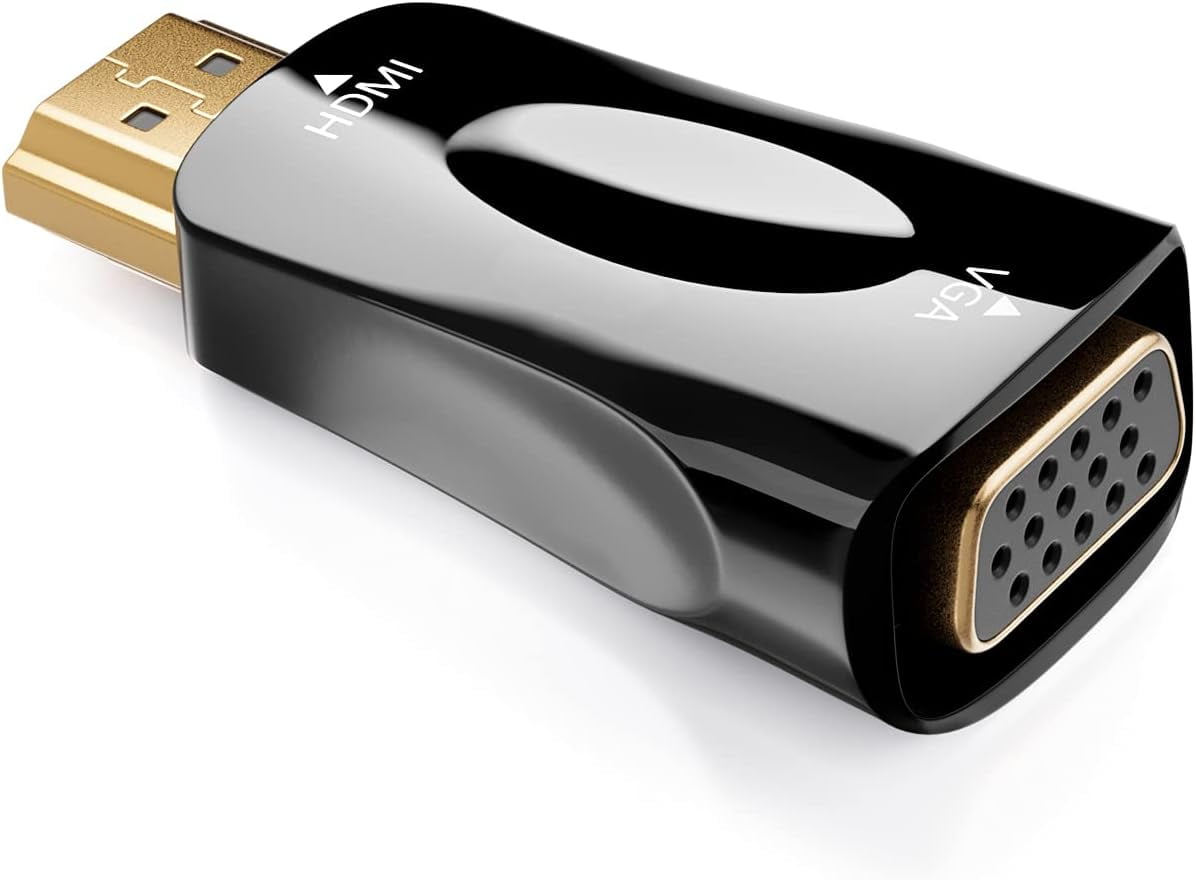 HDMI to VGA Adapter Converter, 1080P Male to Female Cord for Computer ...