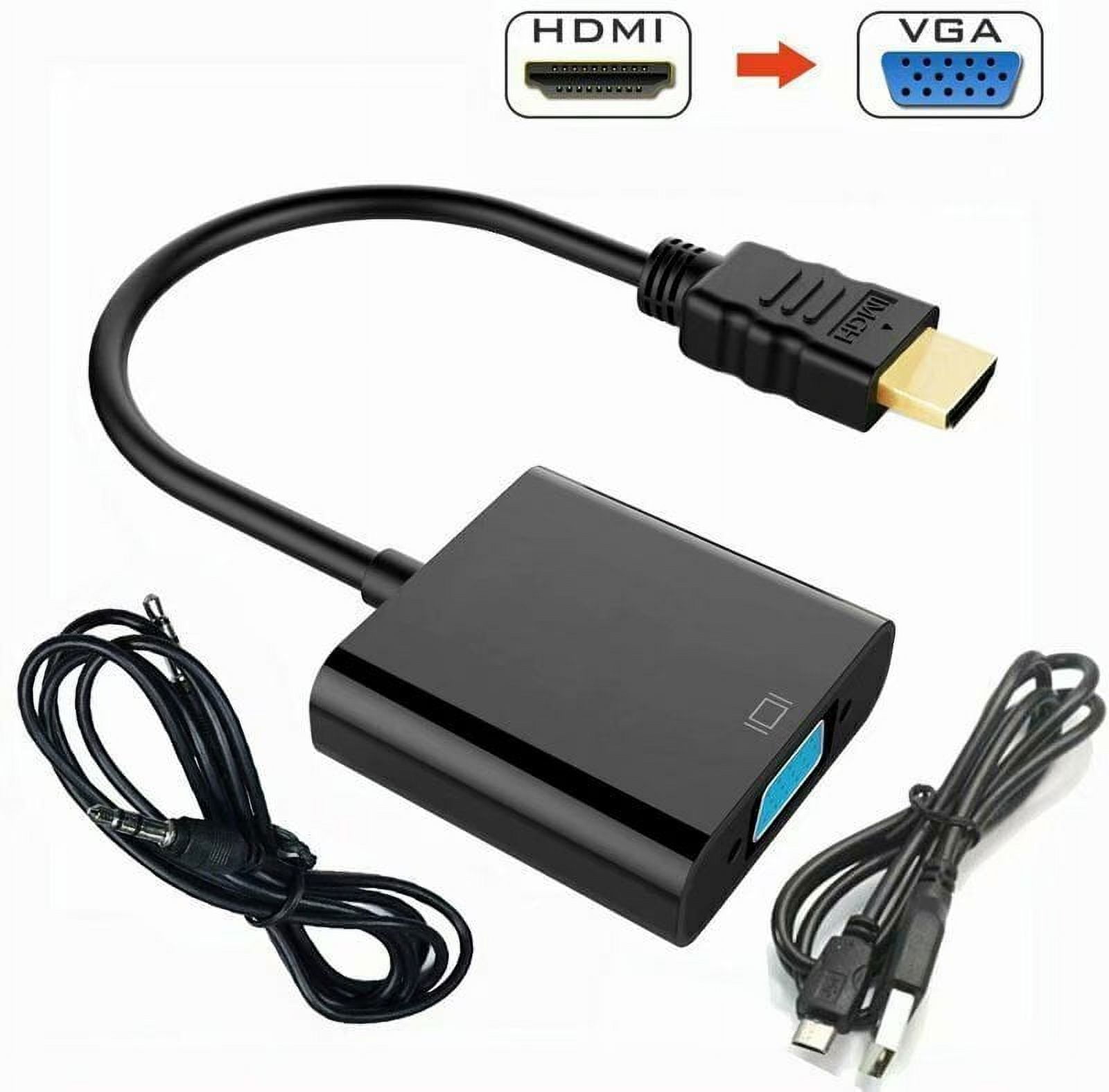 HDMI to VGA with Audio Adapter, ZMART Gold-Plated 1080P Active HDMI to ...